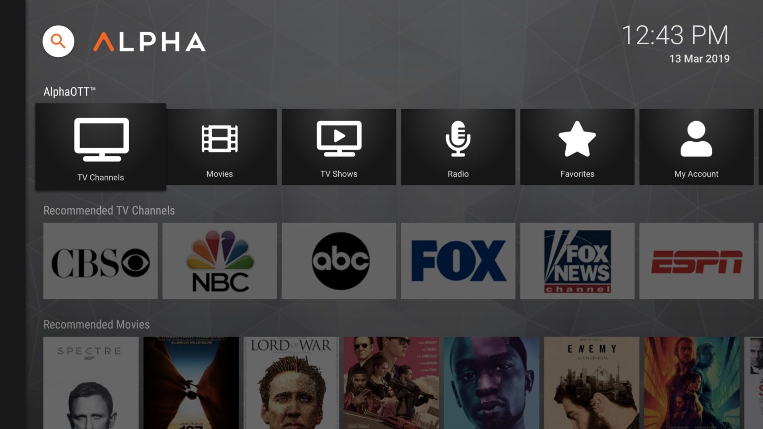 New UI for AndroidTV, FireTV, and AOSP - AlphaOTT