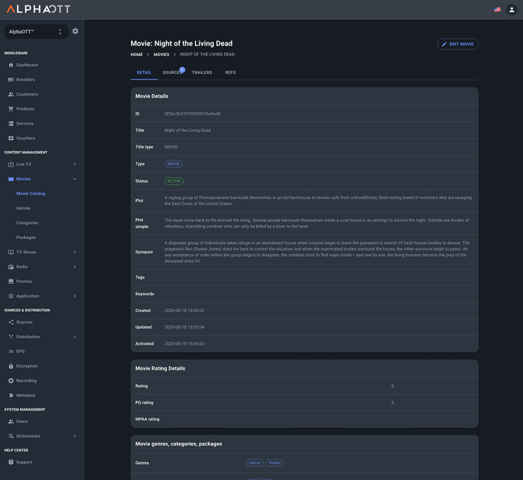 CORE™ IPTV Middleware Next level IPTV, IPTV Panel - AlphaOTT
